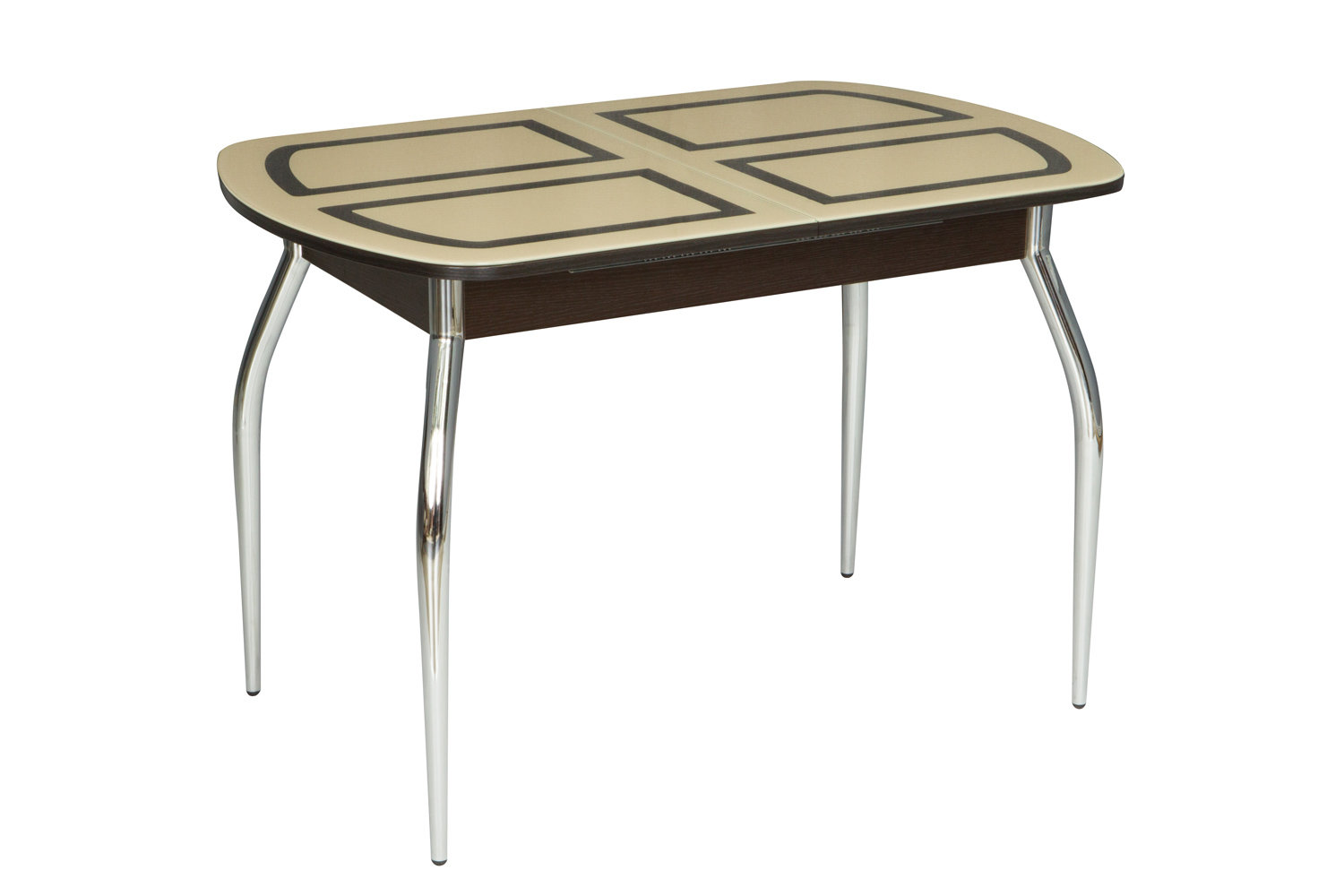 Стол раздвижной Лидер фотопечать опора изогнутая. СТУЛЬЯ*58