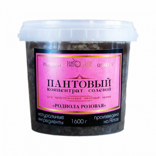 Пантовый концентрат для ванн солевой с экстрактом родиолы розовой ...