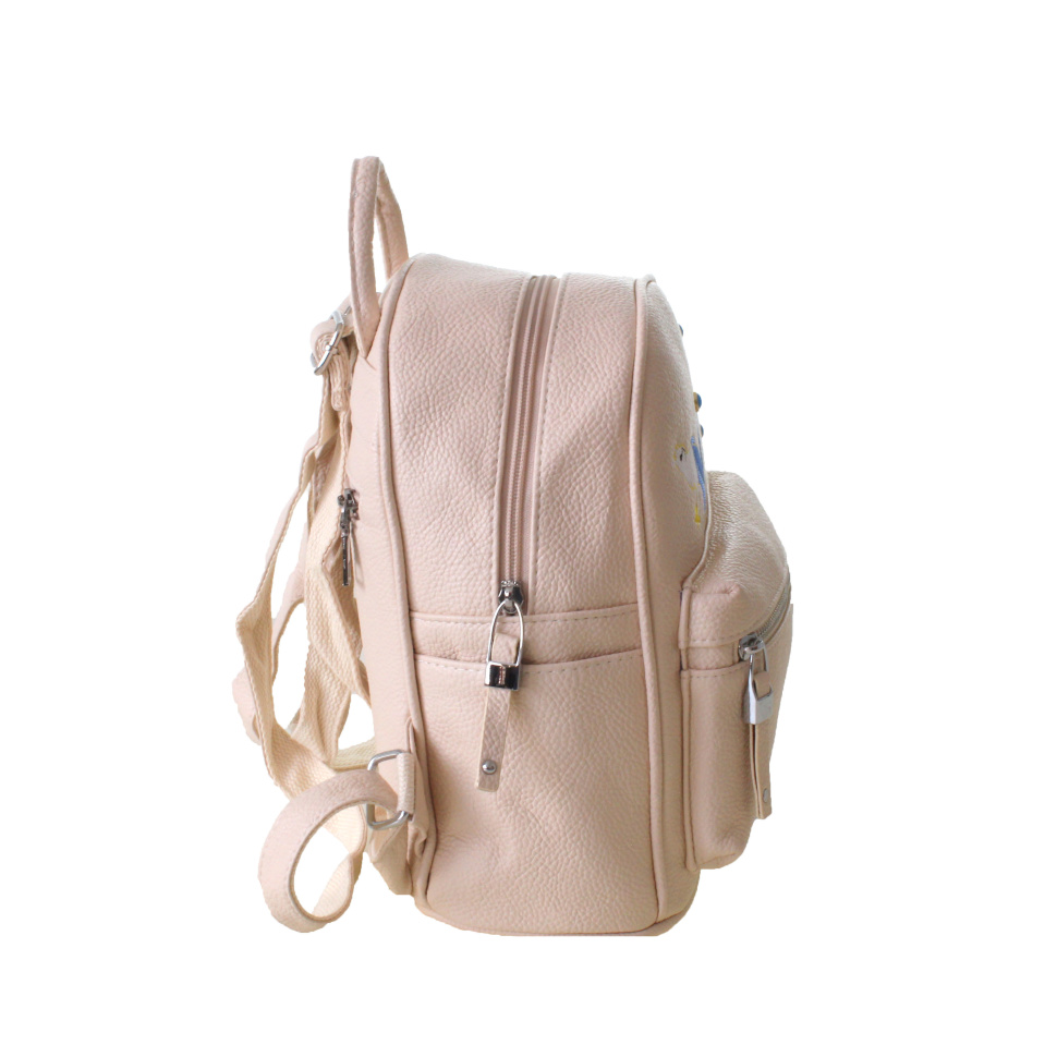 Стильный женский рюкзак Flort_Losterine из эко-кожи молочного цвета.