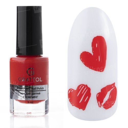 Лак для стемпинга 6,5 мл Grattol 05 Red