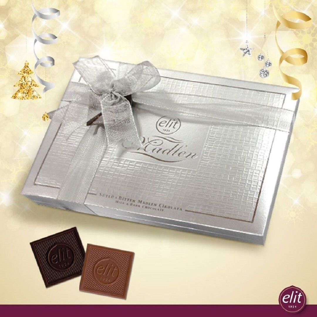 91005407 «Vip Madlen Silver» шоколад темный и молочный, серебро 500 гр ...