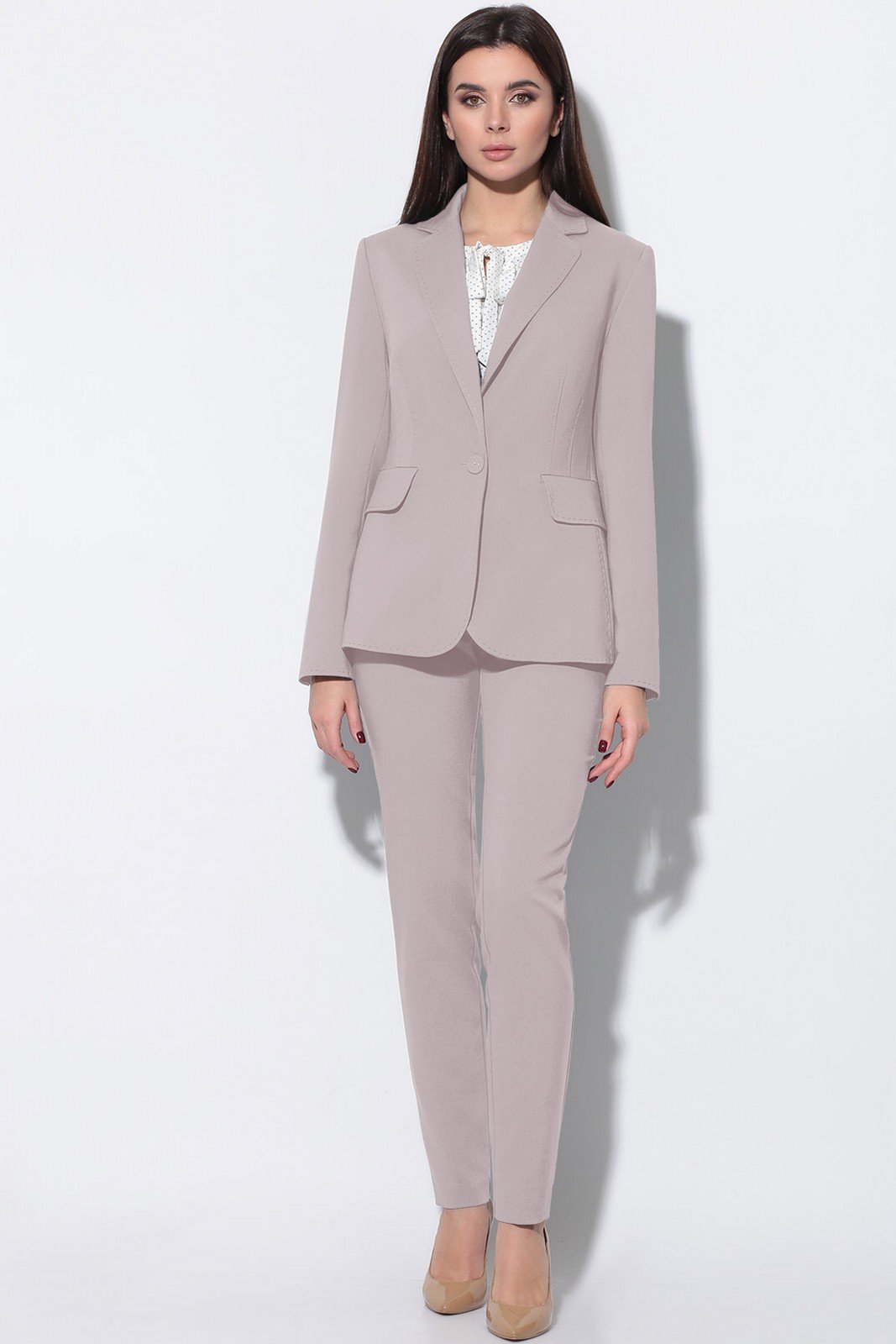 Брюки, жакет, майка 32009 голубая-полоска. LeNata