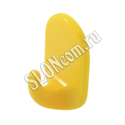 Крючок-вешалка желтый, пластиковый, HK-11. sloncom