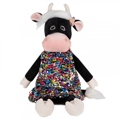 Мягкая Игрушка Maxitoys Luxury, Коровка Даша в Цветном Платье, 28см MT ...
