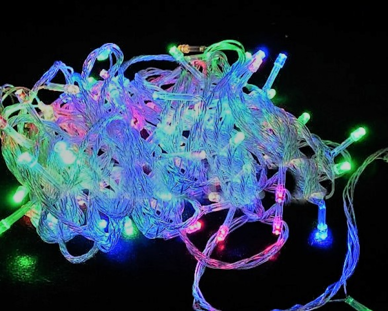 Светодиодная гирлянда LED 100 тепл белый, 220В, контроллер, 5м, 50LED ...