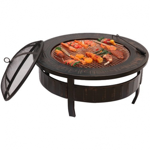 Очаг-мангал круглый со столешницей, BBQ-2201, D81*35 см
