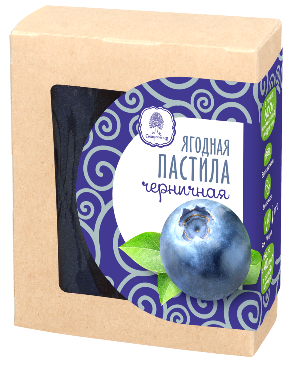 Ягодная пастила черничная / 100 г