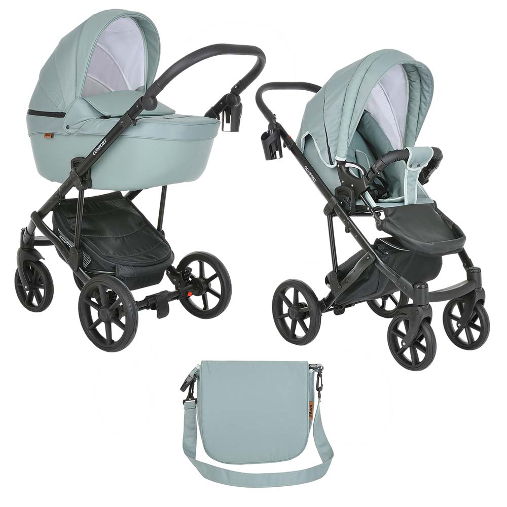 PITUSO Коляска 2 в1 CONFORT короб+прогулка Misty Mint/Plus