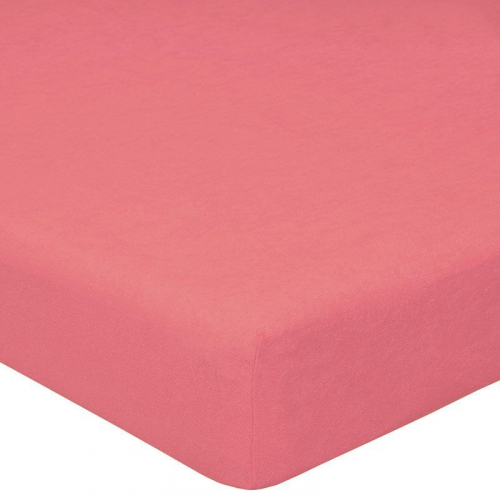 Простыня на резинке махровая 90х200 / коралл