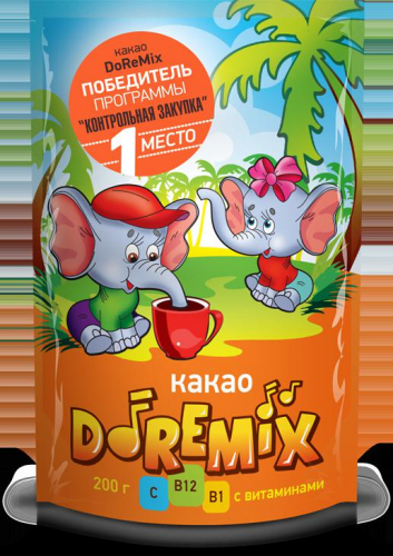 Какао/Сливки. DoReMix 200 гр. мягкая упаковка