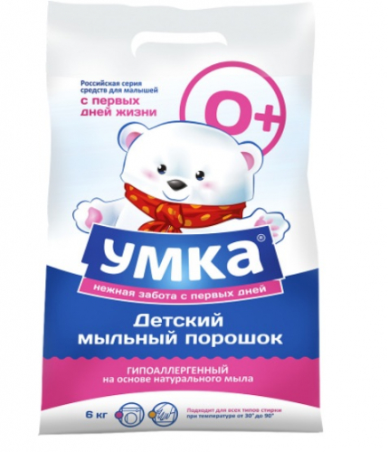 421p. 601p. Порошок стиральный детский УМКА (бесфосфатный), 6 кг ...
