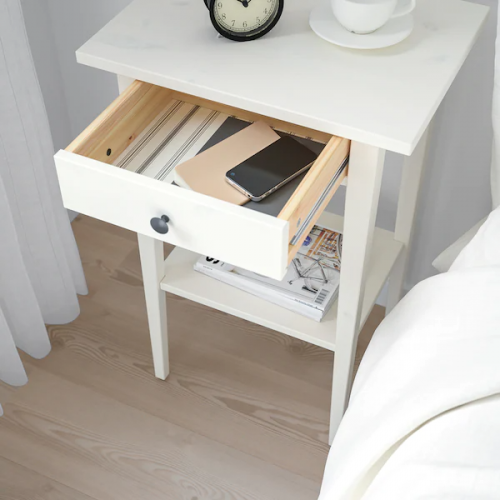 HEMNES ХЕМНЭС, Тумба прикроватная, белая морилка, 46x35 см. ИКЕА