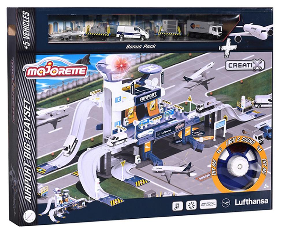 Парковка Lufthansa Creatix Большой аэропорт + 5 ед. техники Majorette ...
