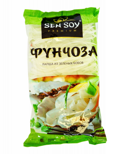 СЭН-СОЙ Вермишель Фунчоза из зеленых бобов 180 г (ЛАПША)