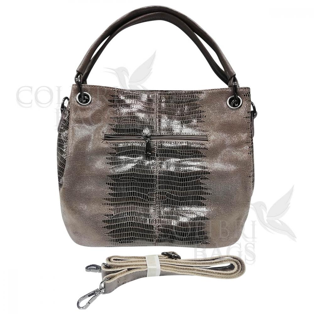 Женская кожаная сумка Ingrid Nova Midi. Песочный