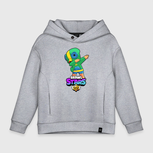 Детское худи Oversize хлопок «Brawl Stars Leon, Dab ». vsemayki