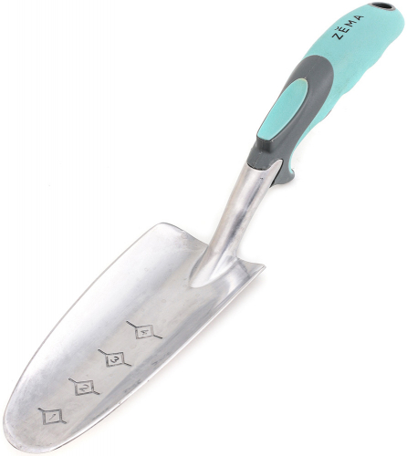 Совок садовый ZEMA, лезвие из прочной нержавеющей стали.