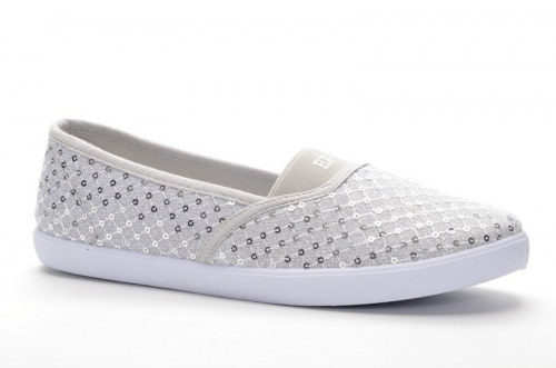 Ex-tim MB4009-4 Слипоны женские сер текстиль