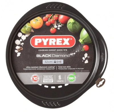Форма для пиццы Pyrex Black Diamond 32см.