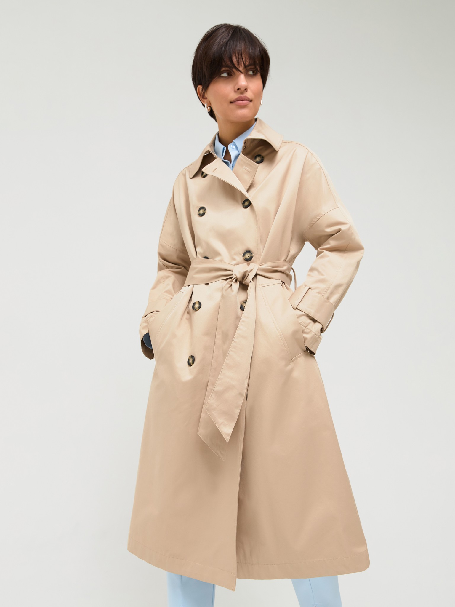 Плащ жен. Keiko светло-бежевый. CONCEPT CLUB