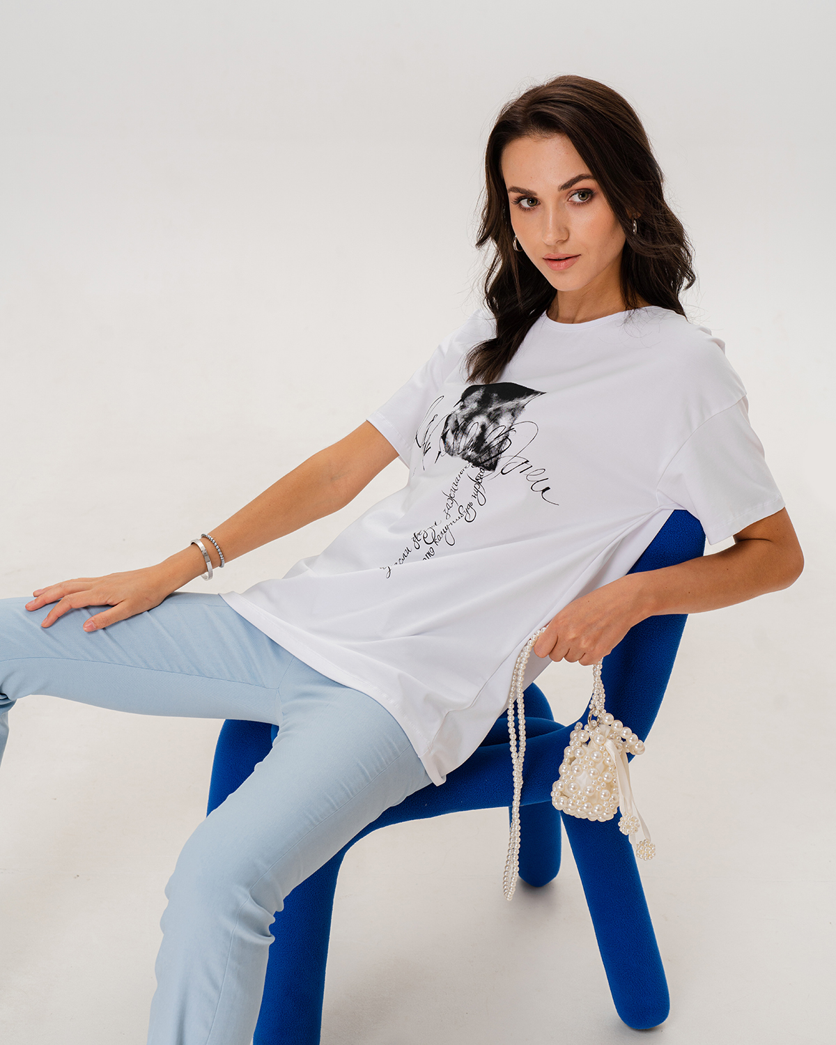 Футболка c шёлкографией FD001. SAHAR art lab