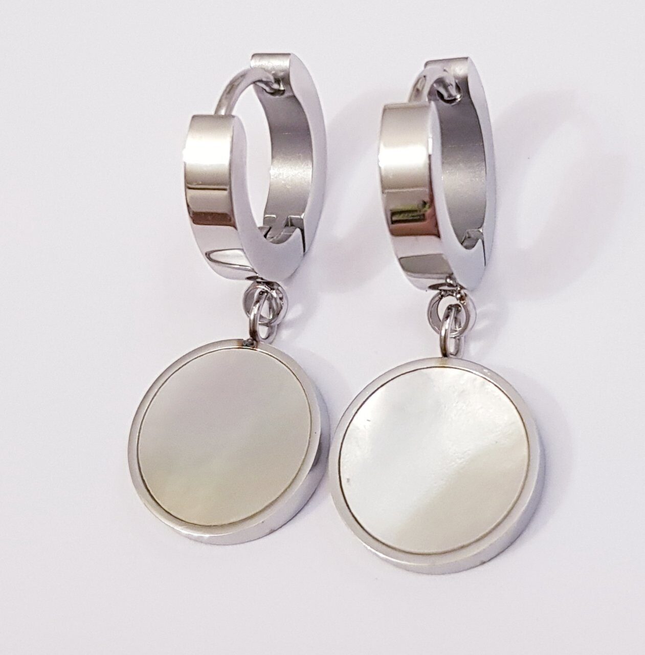Серьги Ювелирная Сталь цвет серебро. zlatto-jewelry