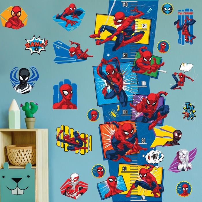 Наклейка - ростомер, Человек-Паук. MARVEL