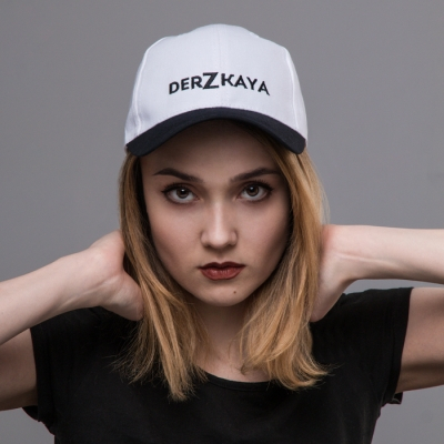 Кепка DerZkaya женская, белая+серый козырек