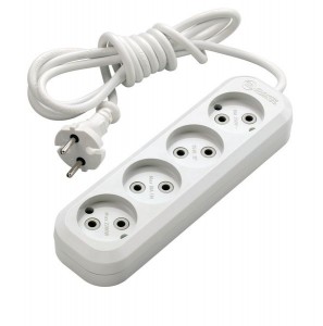 Makel сет. удл. ПВС 2х0.75 4роз. 2м 10А MGP142