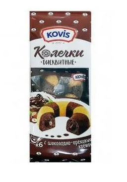 Kovis Колечки бисквитные Шоколад крем 240г