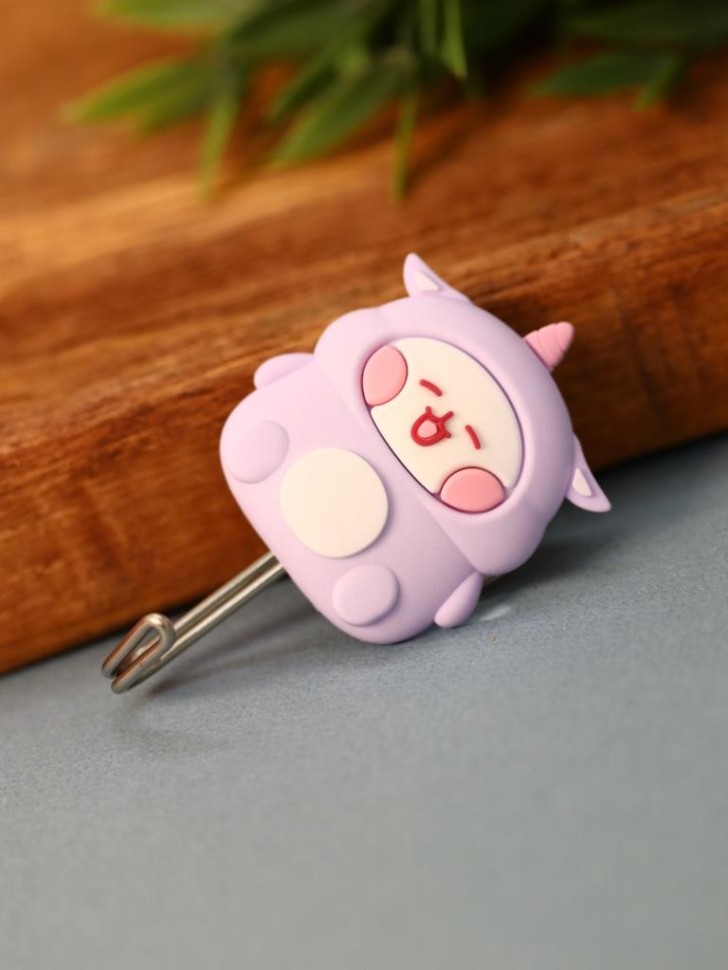 Крючок на липучке «Funny cat», purple