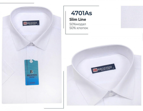 4701As* Рубашка мужская полуприталенная модал Brostem к/р