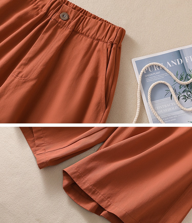 Женские длинные шорты широкие хлопок. Gu Yanhui