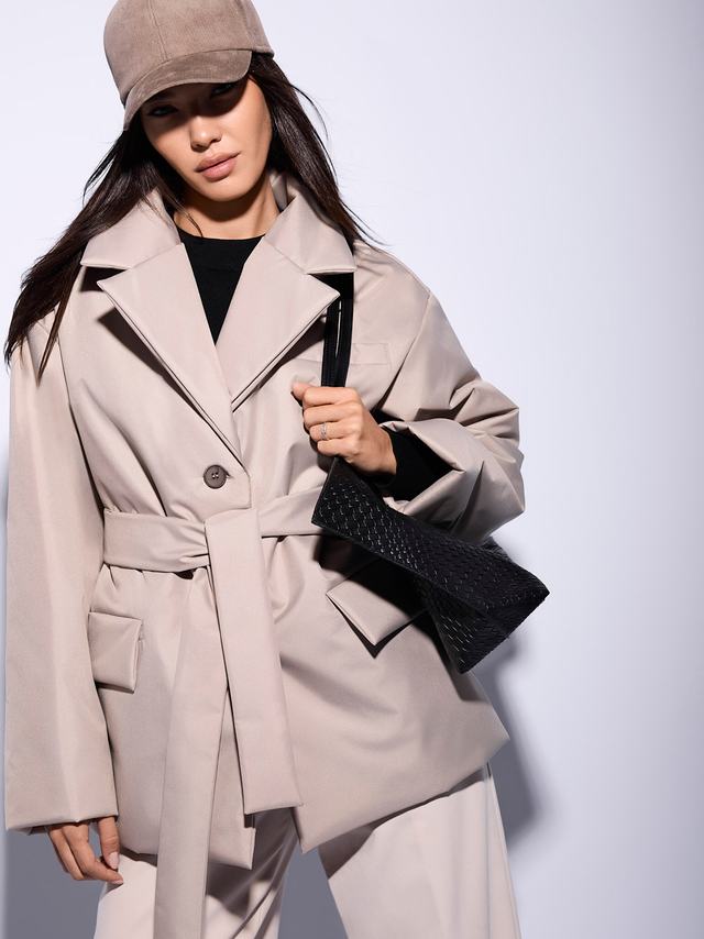 БОЛЬШЕ НЕТ СТ. ЦЕНА 5500 Р/ Пальто: В088-75-42. Бежевый 15-1304