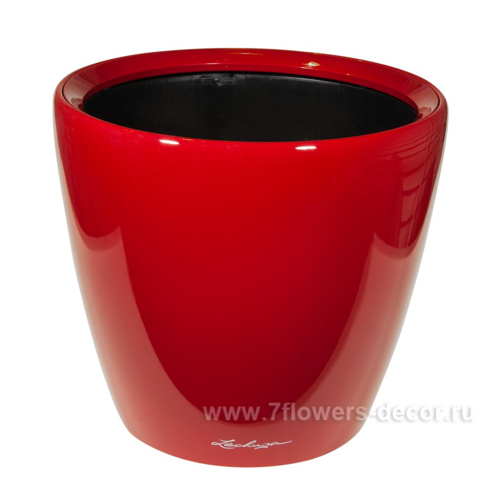 Кашпо (пластик) Lechuza Classico LS Complete (scarlet red), D28xH26см
